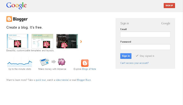 Create a free blog in blogger/blogspot.com - MSR Info Blog