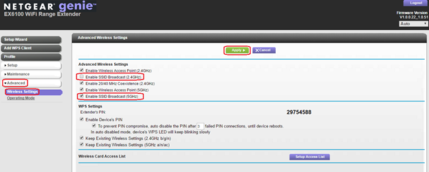 Netgear wifi Extender Login Page