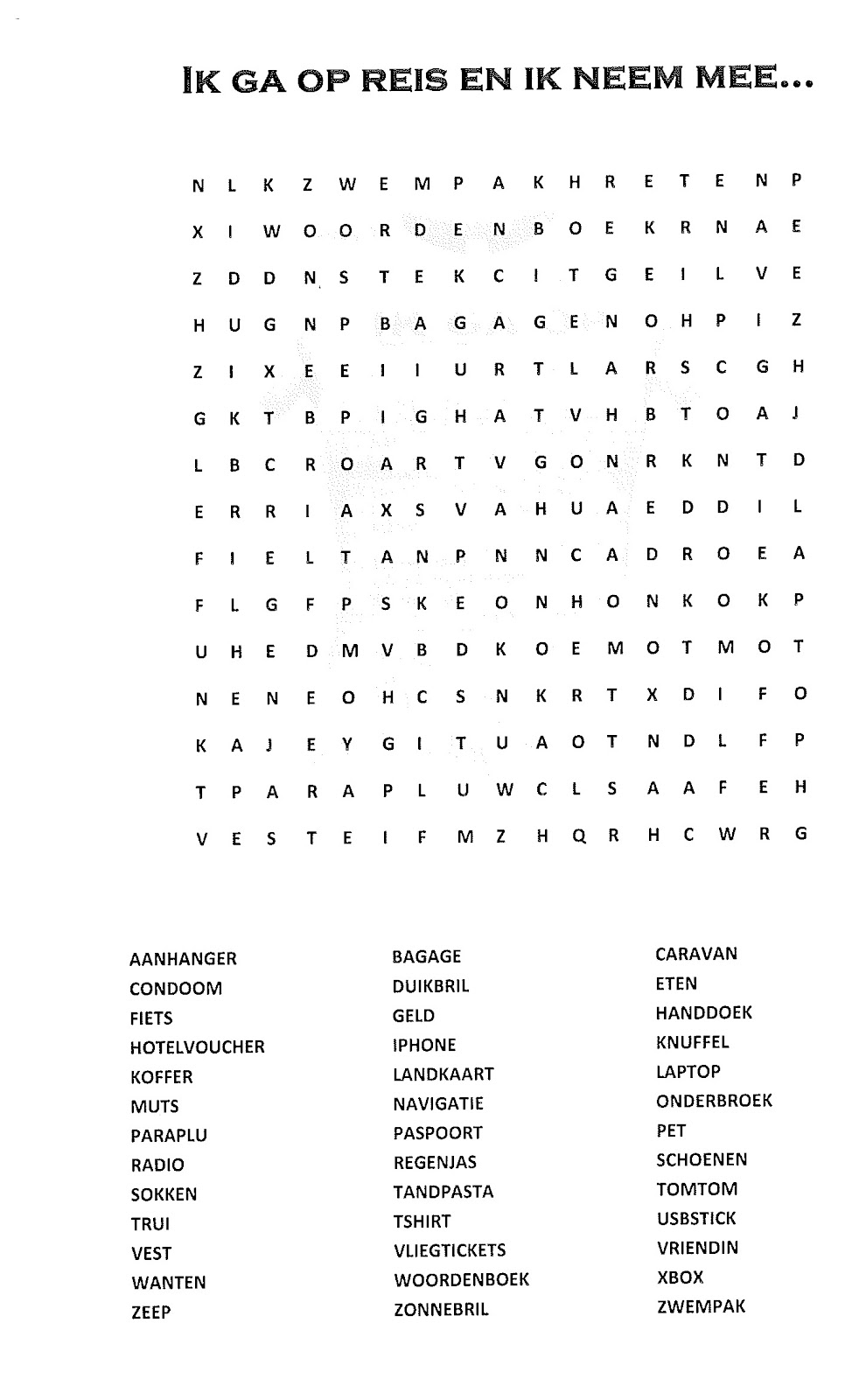 Herenwaard groep 1a: Nieuw thema: Reizen