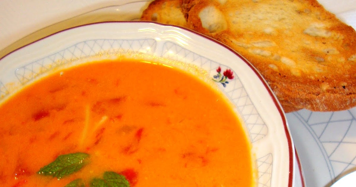 QUIERO SER SÚPER FAMOSA: Sopa árabe de tomate y yerbabuena