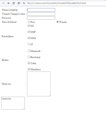 CARA MEMBUAT FORMULIR DI DALAM HTML SANGAT MUDAH - Sebuah Perjalananku