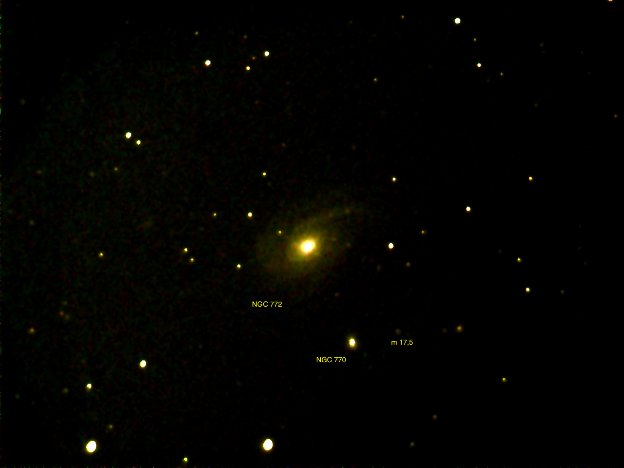 NGC 772 Y 770 interacción de galaxias