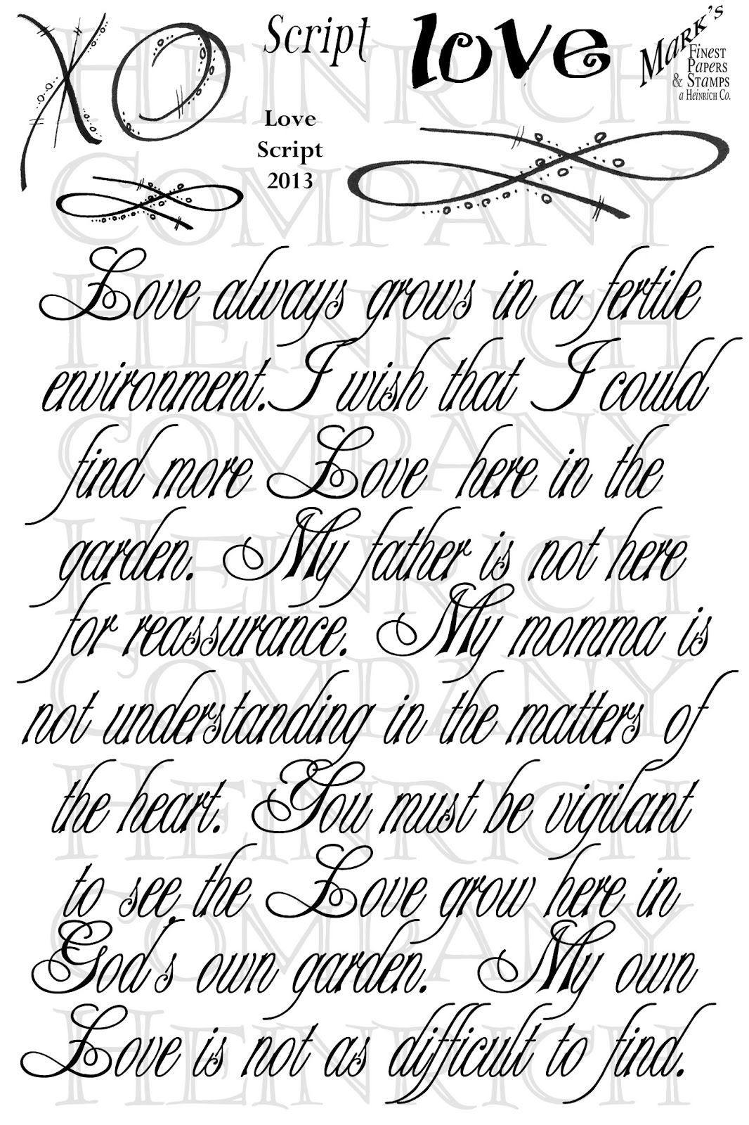 Mark's Finest Papers a Heinrich Co.: Sneak Peak February Stamp Sets