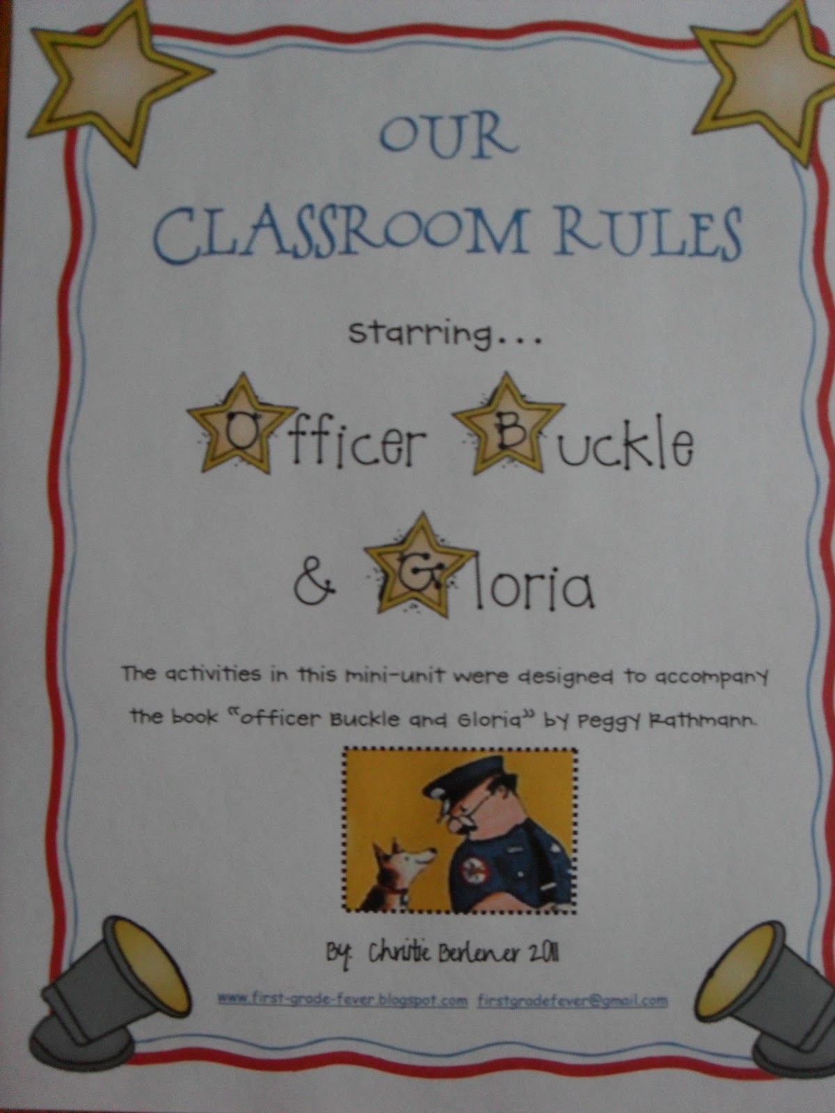 First Grade Fever! by Christie: Classroom Rules with Officer Buckle ...