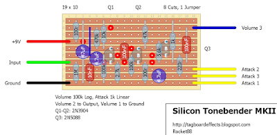 Guitar FX Layouts: Silicon Tonebender MKII