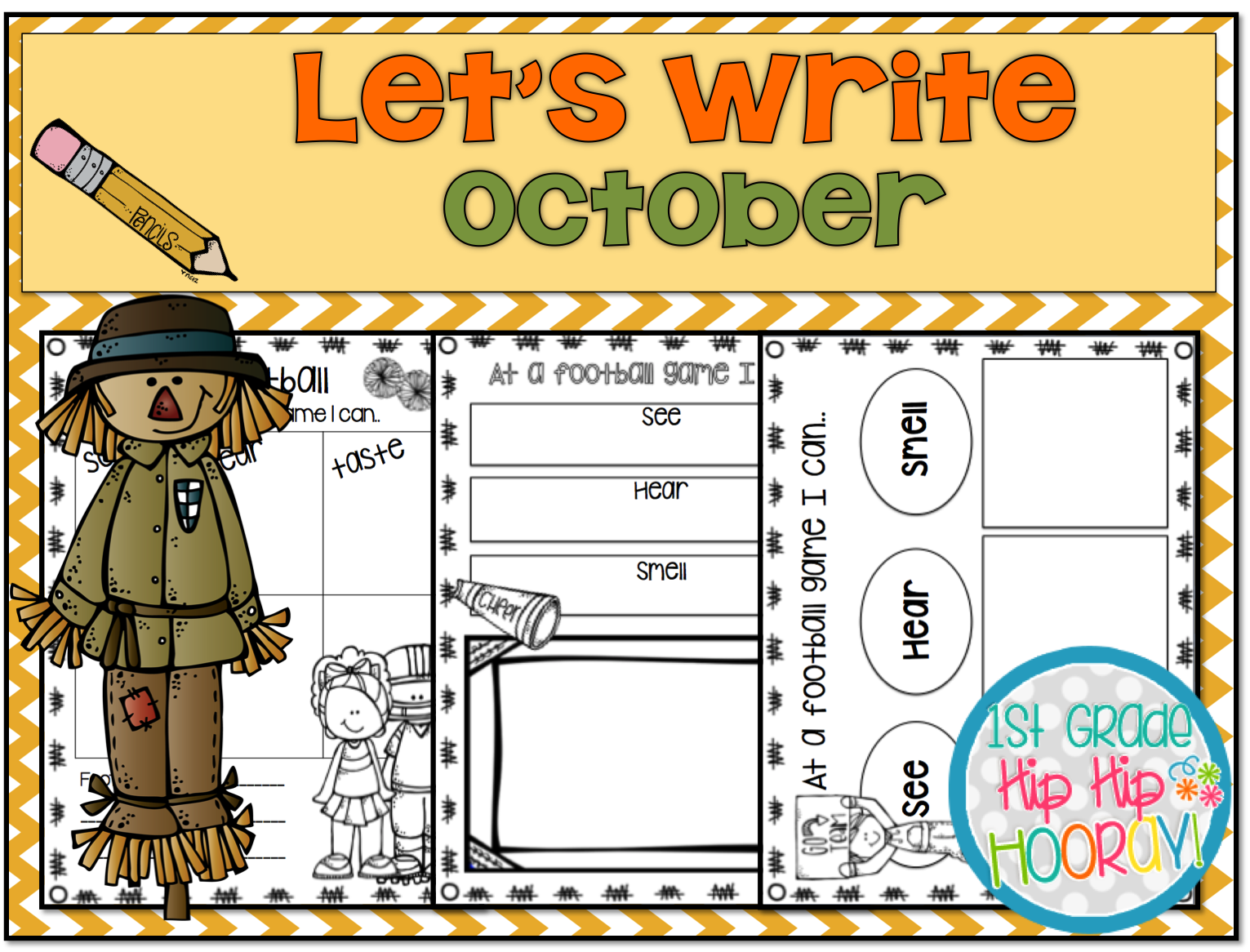 1st Grade Hip Hip Hooray!: Let's Write...October!
