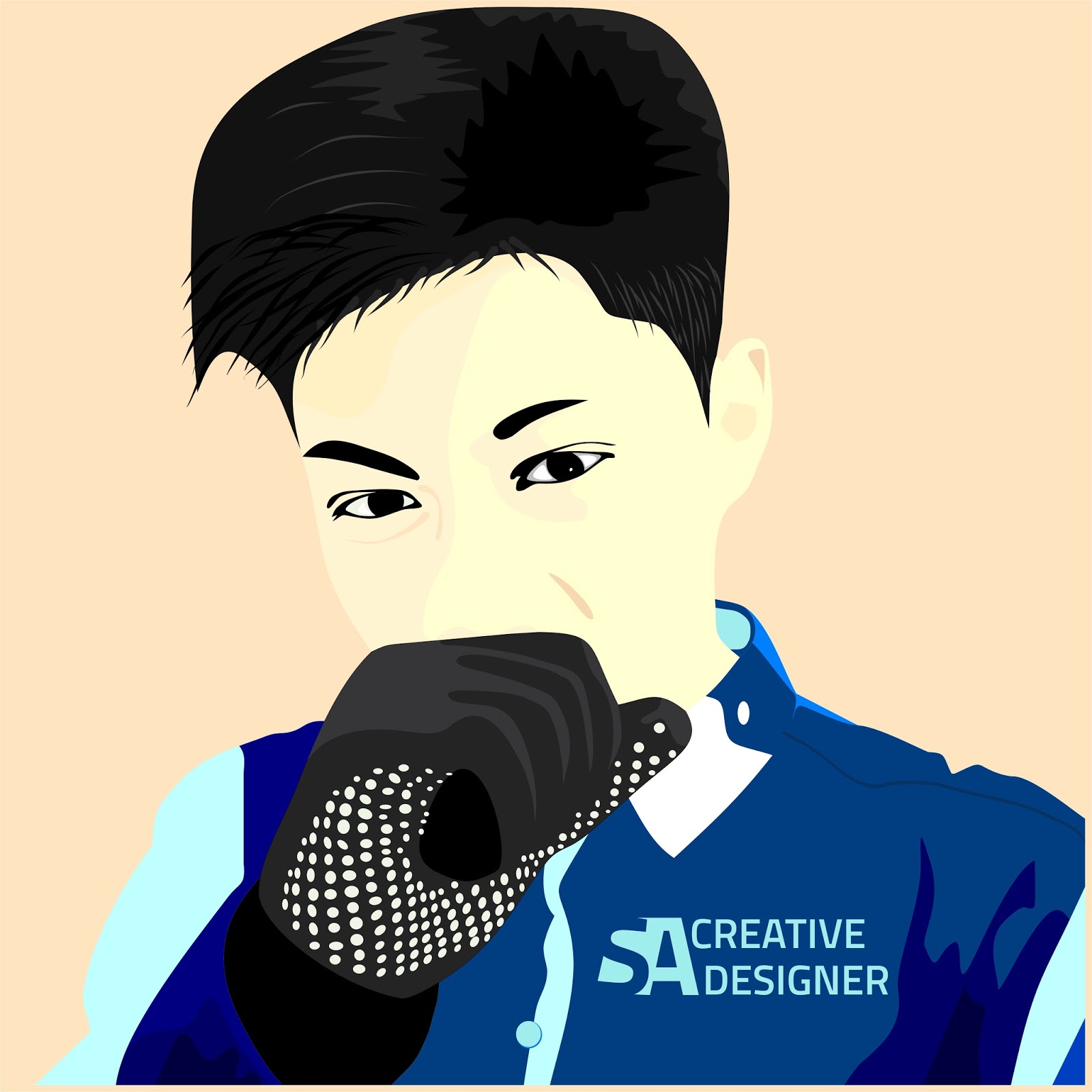 Vector Photo Into Cartoon JAMAL - BANG ABU MUSIC