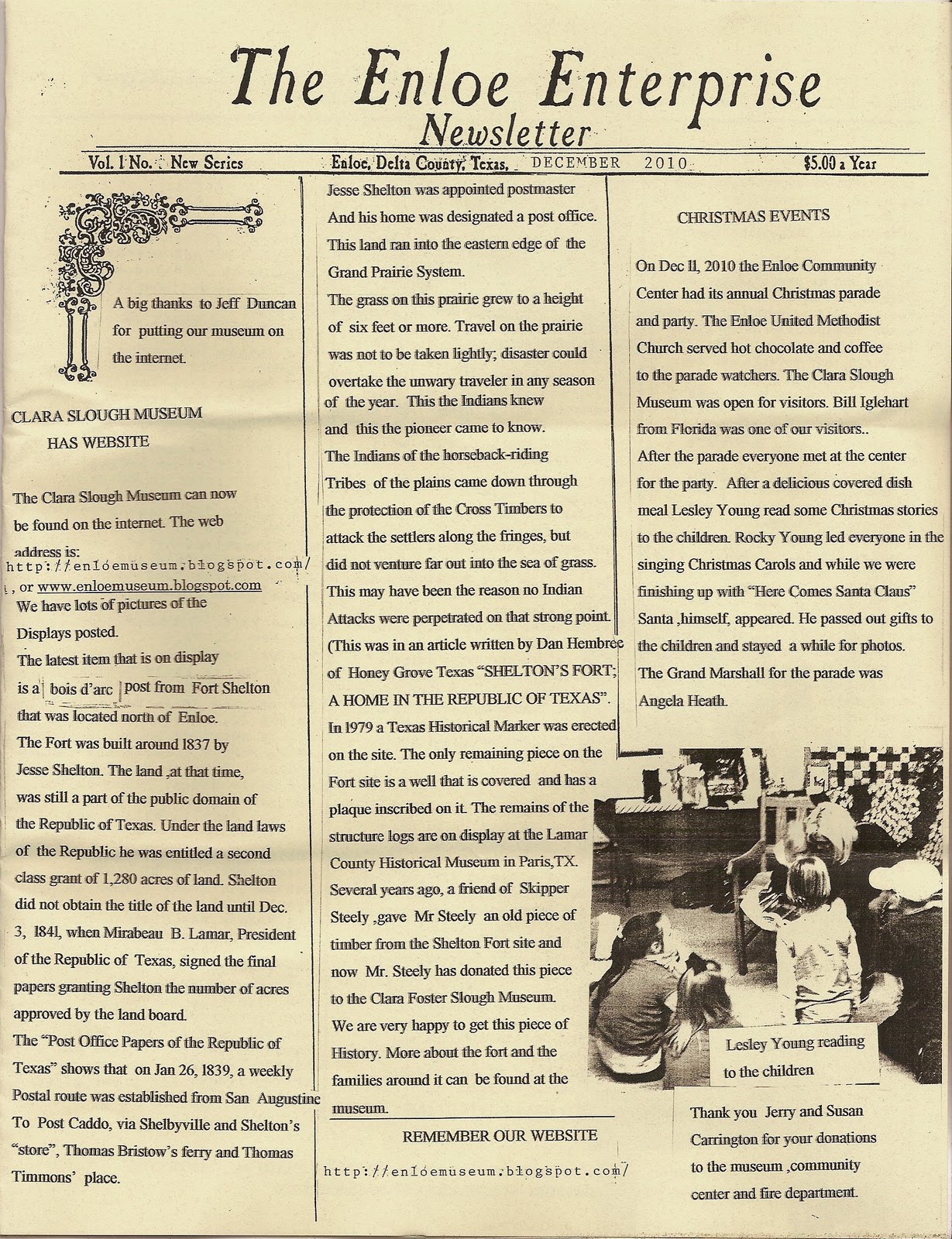 Enloe Museum: January 2011