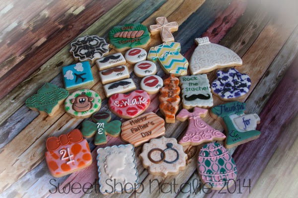 Sweet Shop Natalie: CookieCon 2014 Artfully Designed stenciled cookies