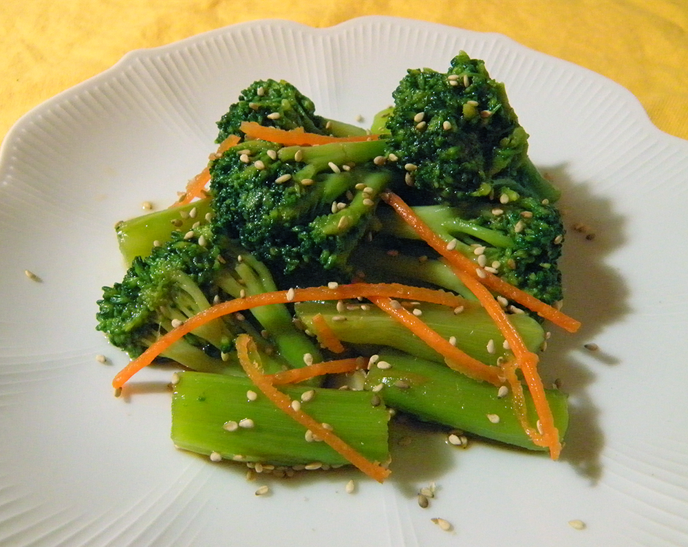 Seasonal Eating: Broccoli Oshitashi: Broccoli Salad with Sesame