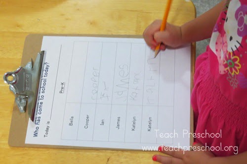 Establishing a Morning Sign-In Routine | Chalk Talk: A Kindergarten ...