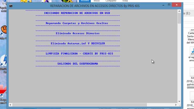 Recuperar carpetas en acceso directo de mi usb | REPARA FICHEROS