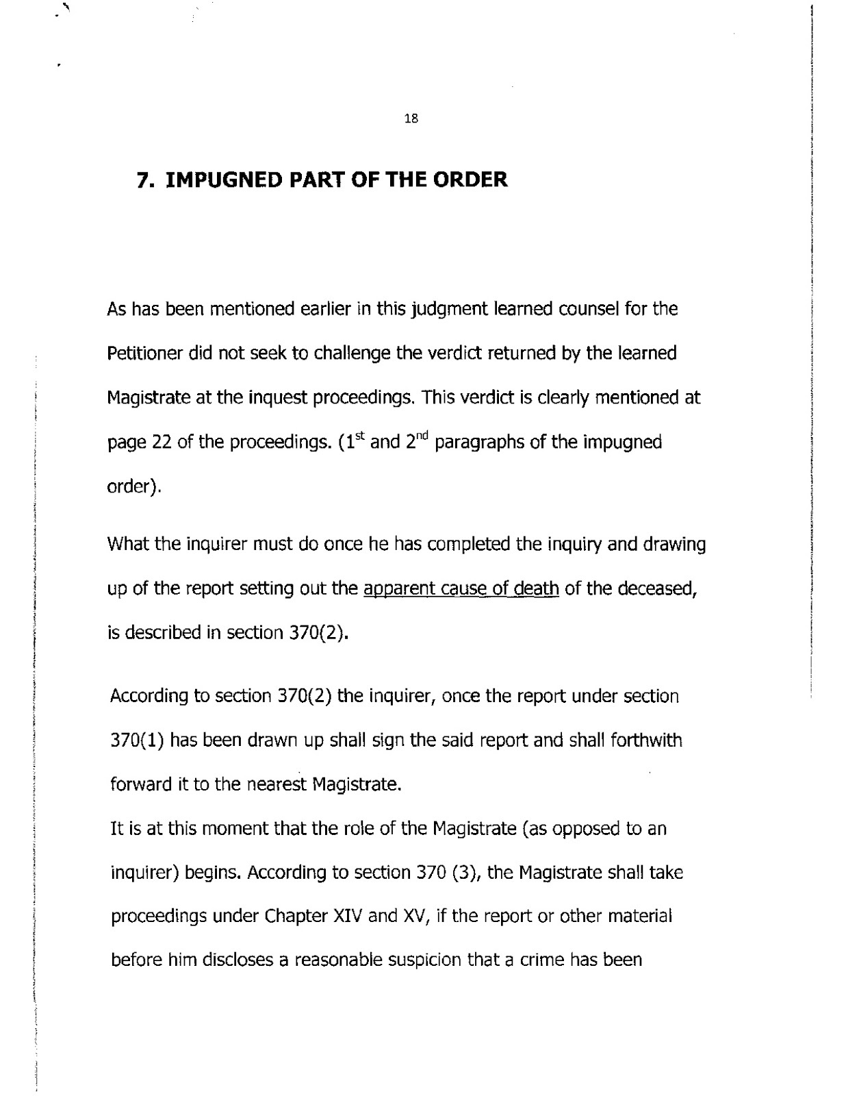 Criminal Procedure Code - Inquest proceedings - role of the Magistrate ...