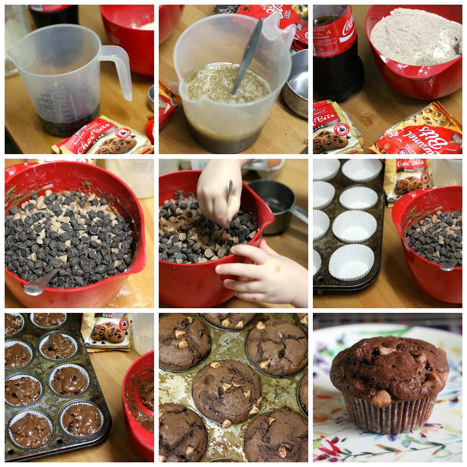 Green Gourmet Giraffe: Chocolate chip and cola muffins