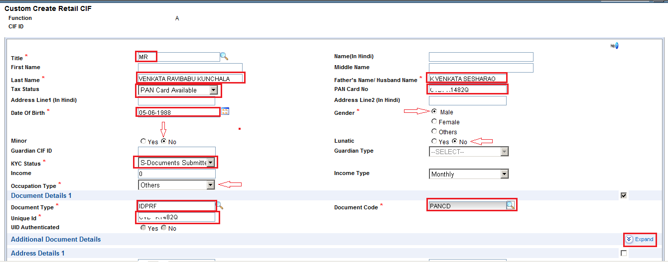 Creation of New CIF - DOP Finacle Guide | DOP Core Solutions