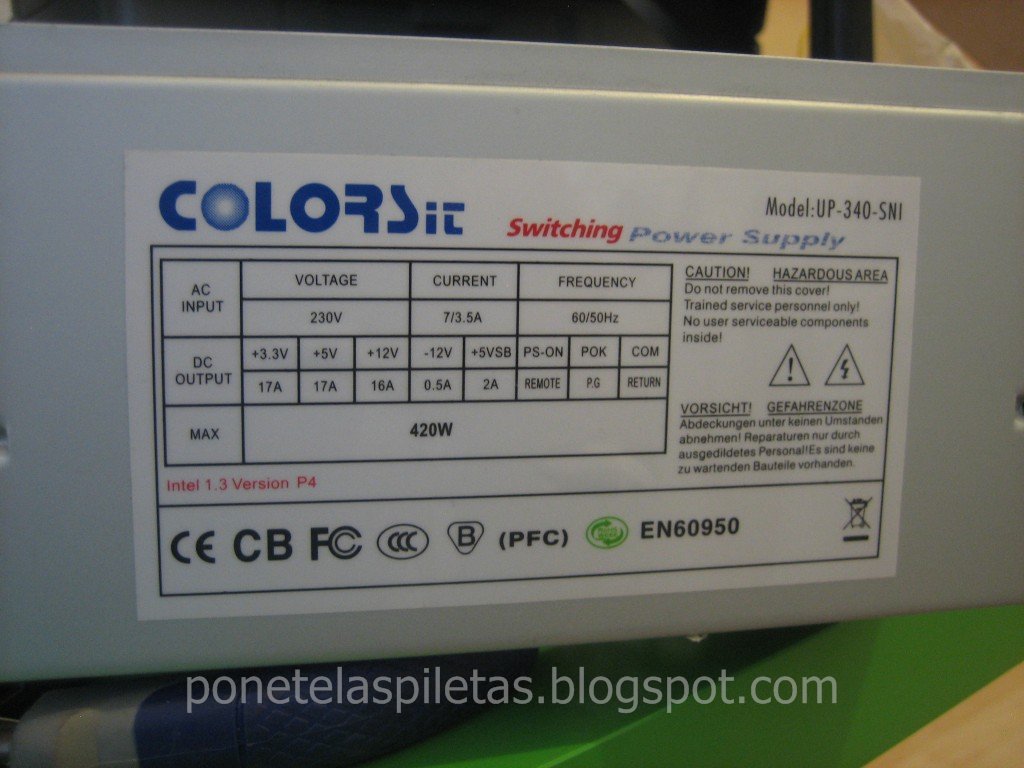 Ponete las piletas: Modificar tensión de fuente de alimentación PC ...