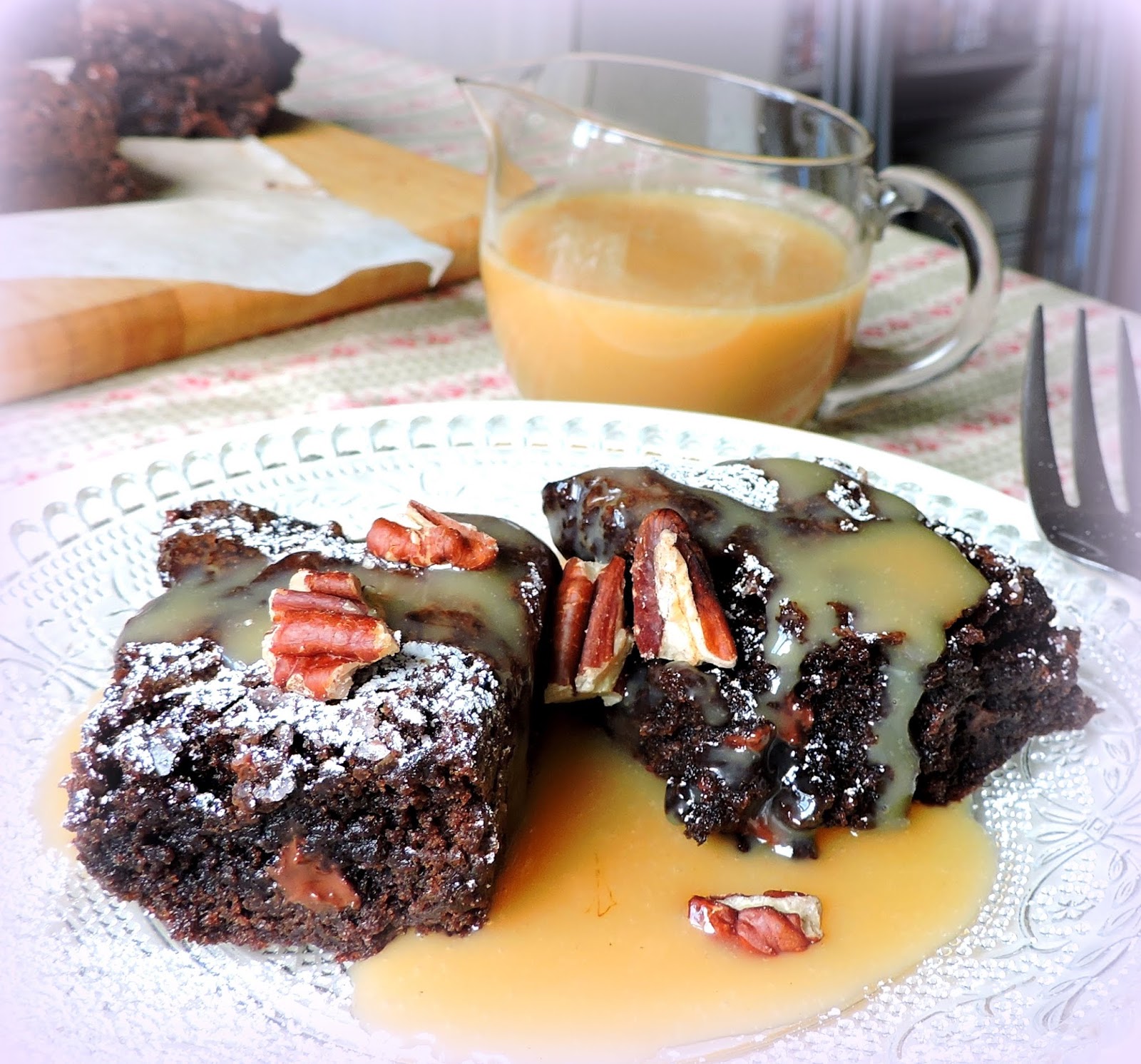 Mochachino Brownies with White Mocha Sauce | The English Kitchen