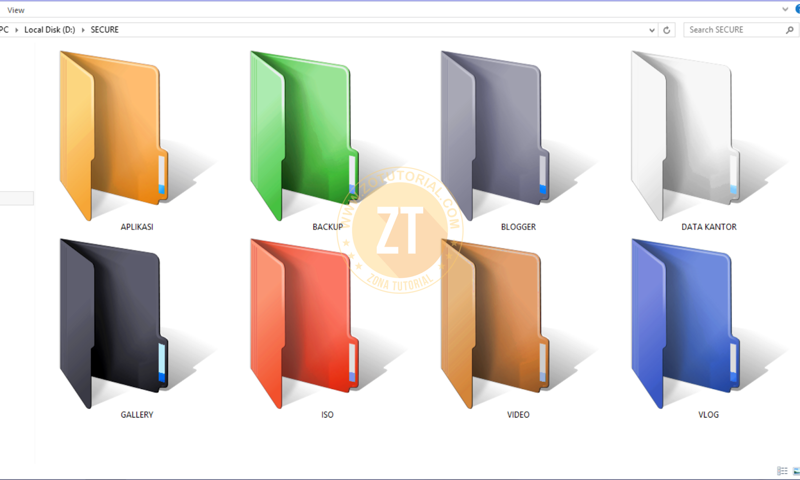 Tips Agar Folder Di Windows Jadi Warna Warni | Trik Windows - zotutorial