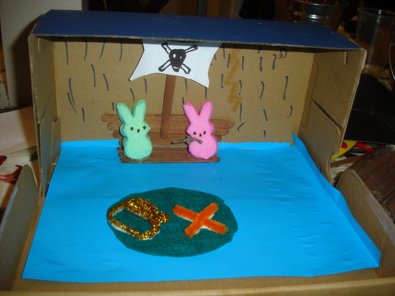 Our Homeschool Journey: "Peep" Dioramas - Fun Art with Food