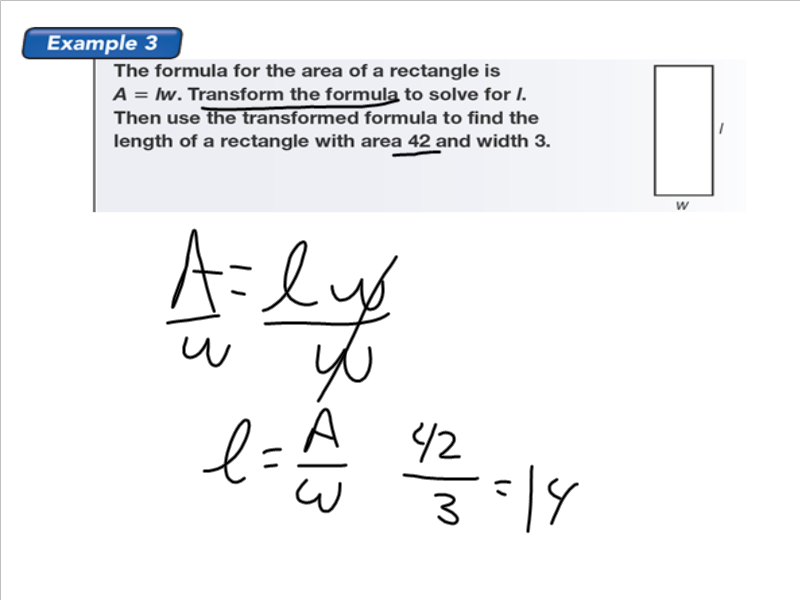Mr. Porter's Pre-Algebra Class: Lesson 79 Transforming Formulas