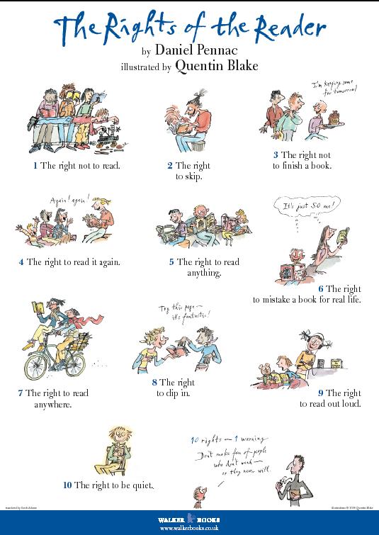 Brona's Books: The Rights of the Reader by Daniel Pennac