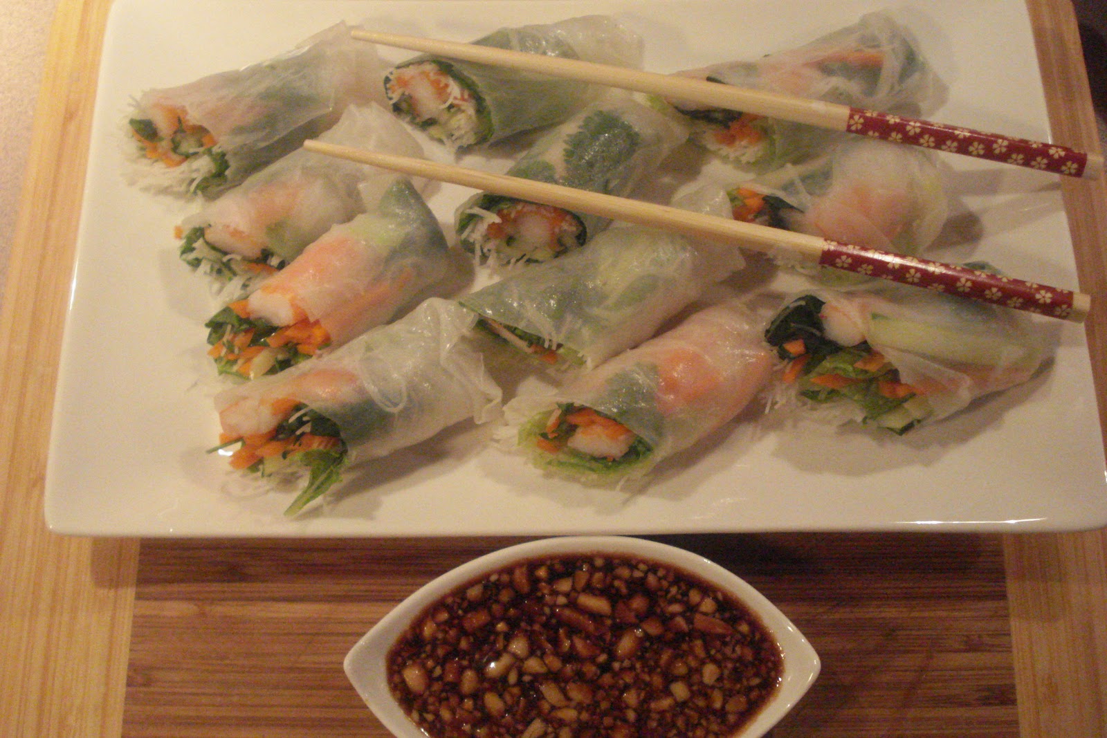 Goi Cuon- Shrimp Spring rolls/Vietnamese cold spring rolls