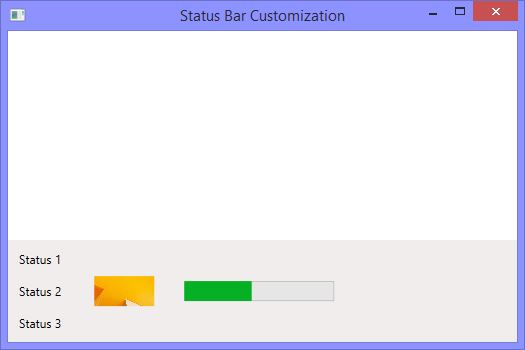 How To Customize Status Bar In Wpf