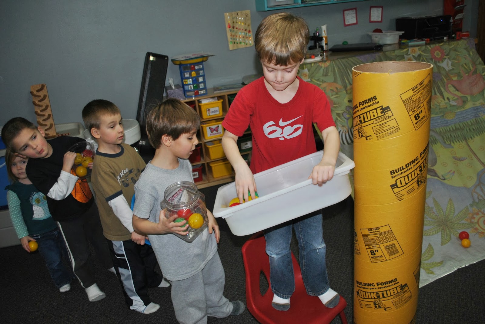 Kids Pushing In Line