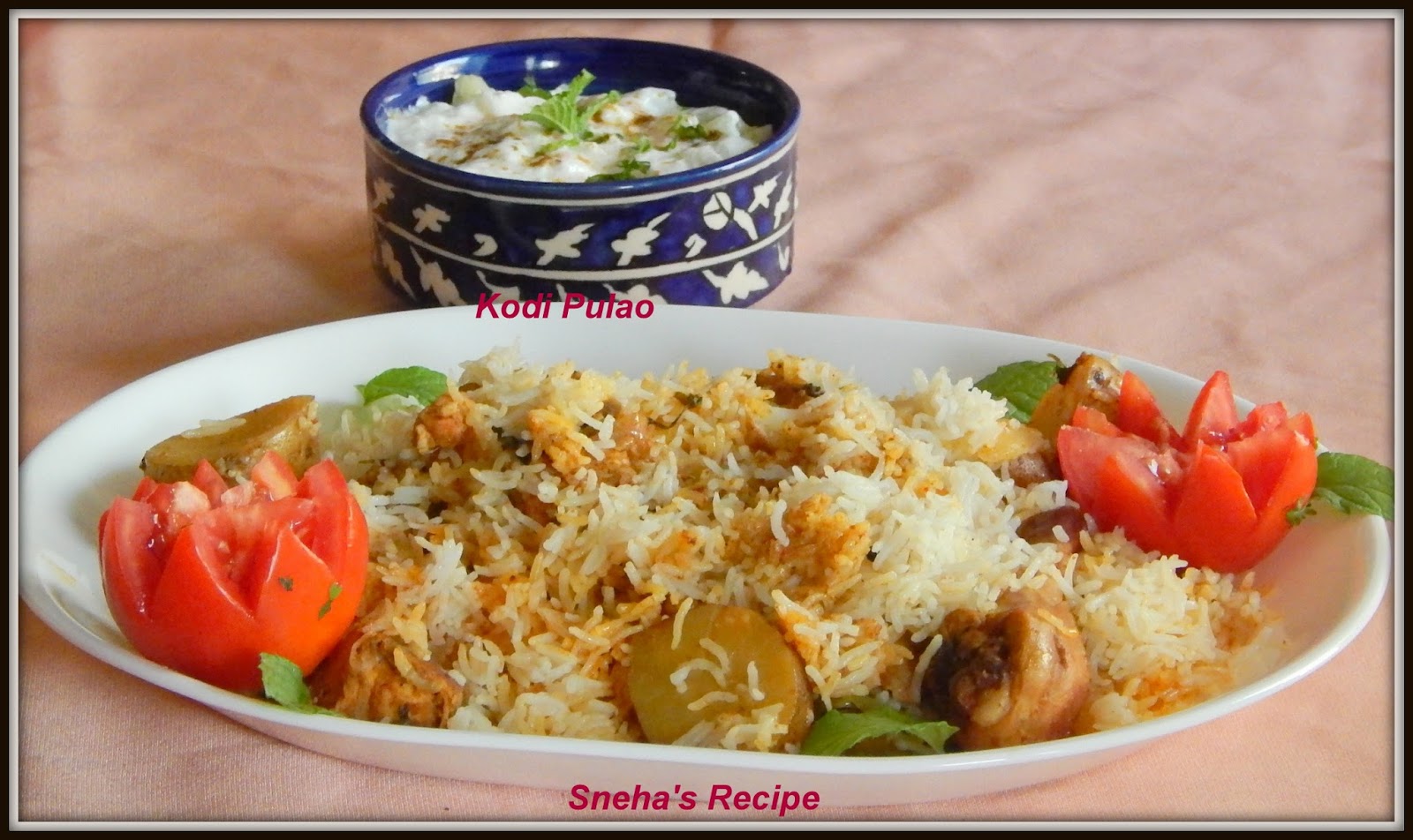 Andhra Chicken Pulao / Kodi Pulao - Sneha's Recipe