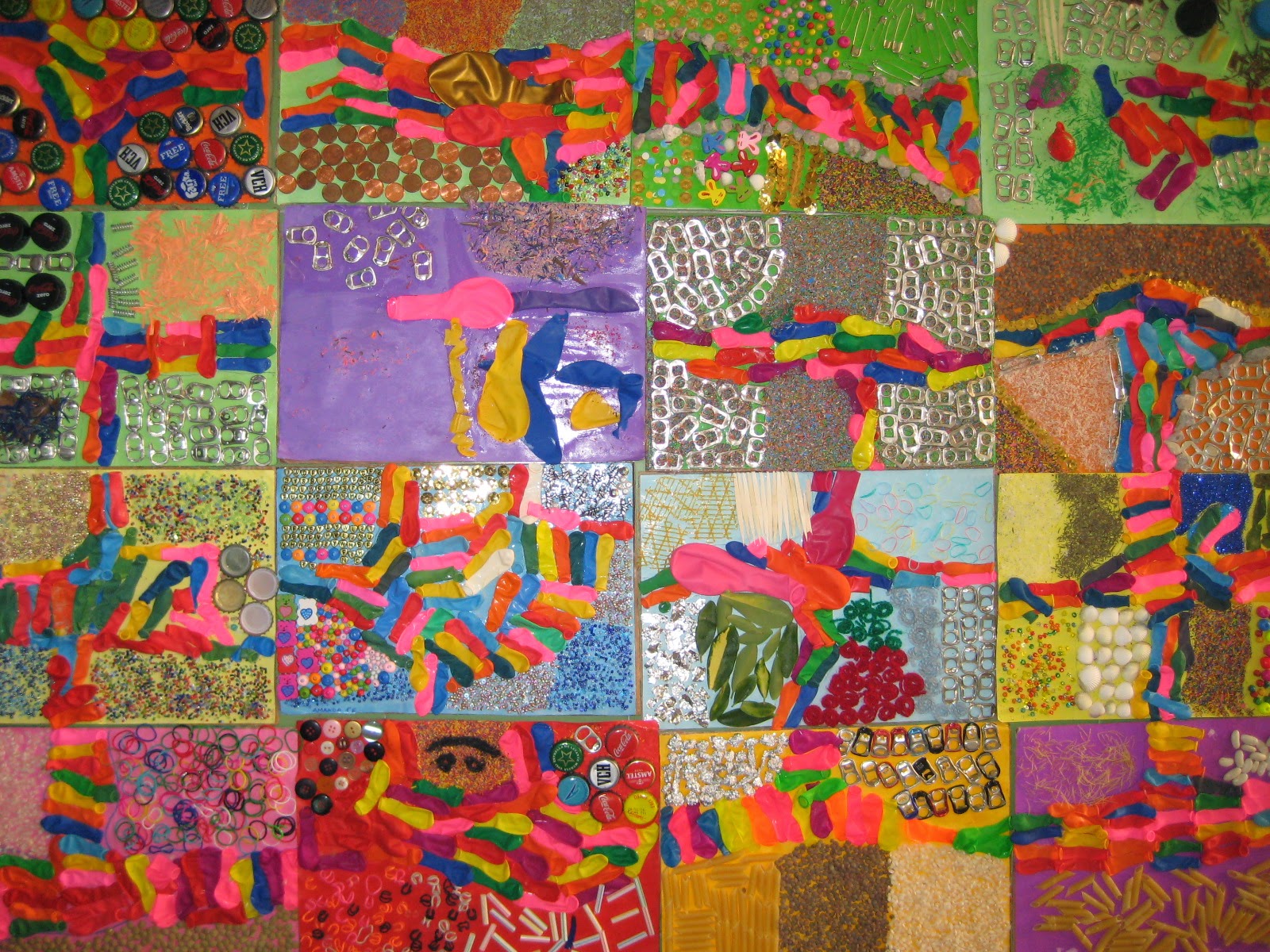 Azul turquesa bitácora de Teresa: Collage de texturas artificiales en ...