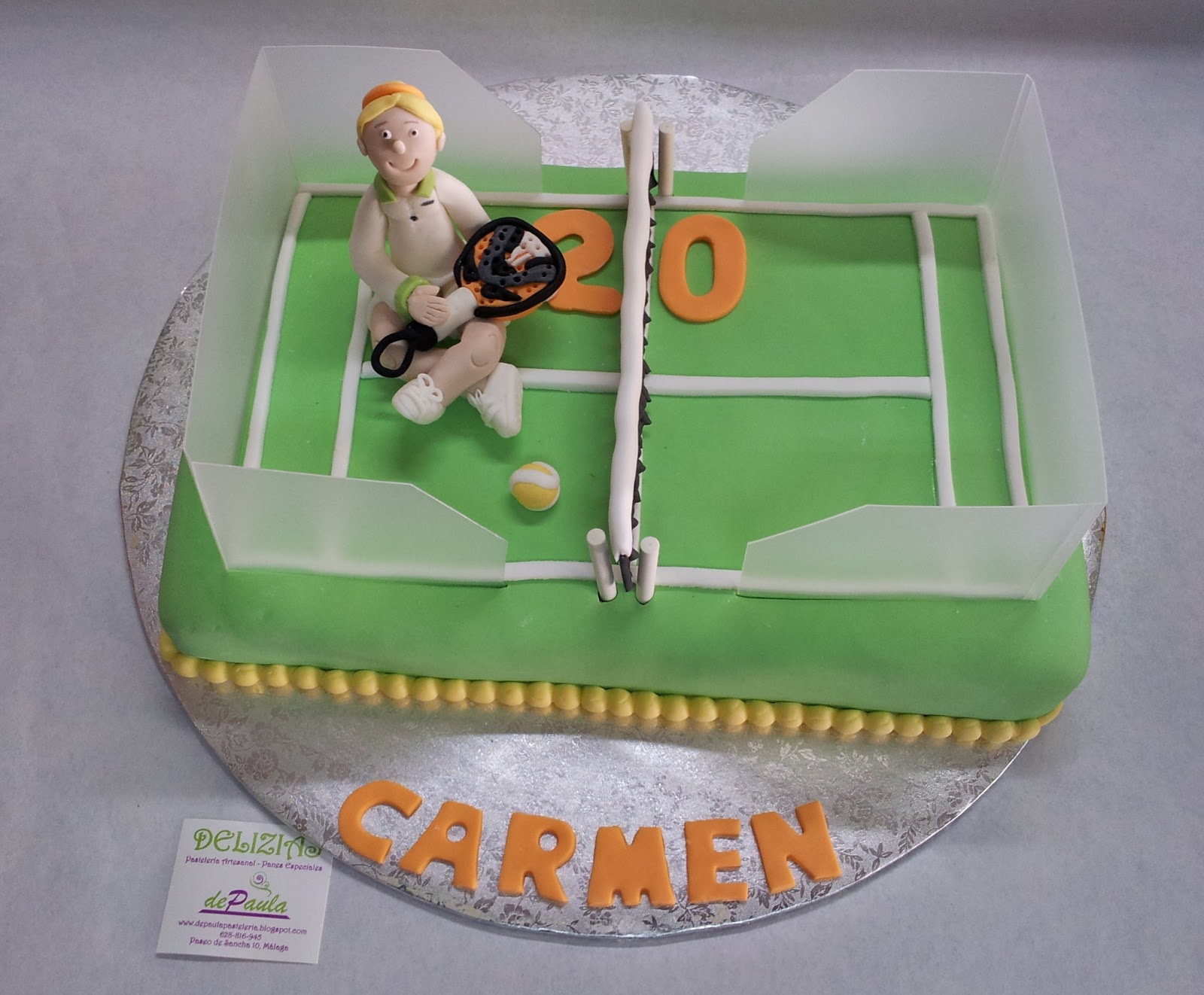 Tartas Málaga - Delizias de Paula : Tarta Deporte Padel