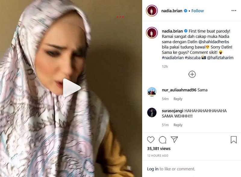 MYARTIS.COM | MYARTIS | MY | ARTIS: NADIA BRIAN BUAT PARODI ISTERI ...