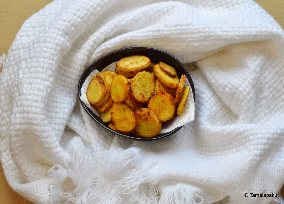 Baked Taro Chips ~ Tamalapaku