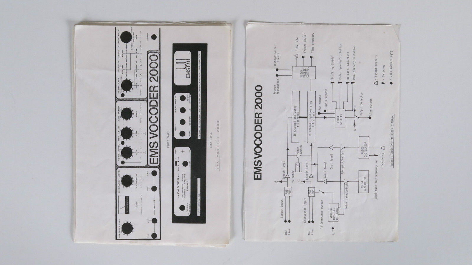 MATRIXSYNTH: EMS 2000 vintage vocoder owner's manual
