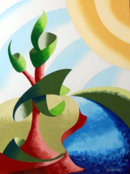 Mark Adam Webster: Mark Webster - Abstract Geometric Landscape Oil Painting Mark Adam Webster: Mark Webster - Abstract Geometric Landscape Oil Painting
