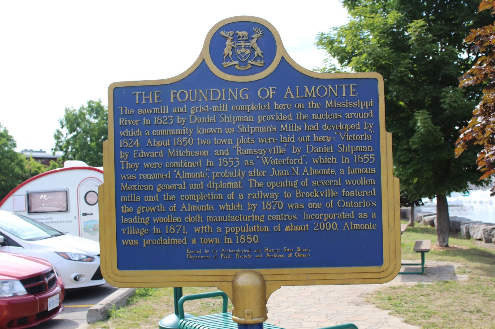 Memorials in Ottawa: Founding of Almonte Plaque