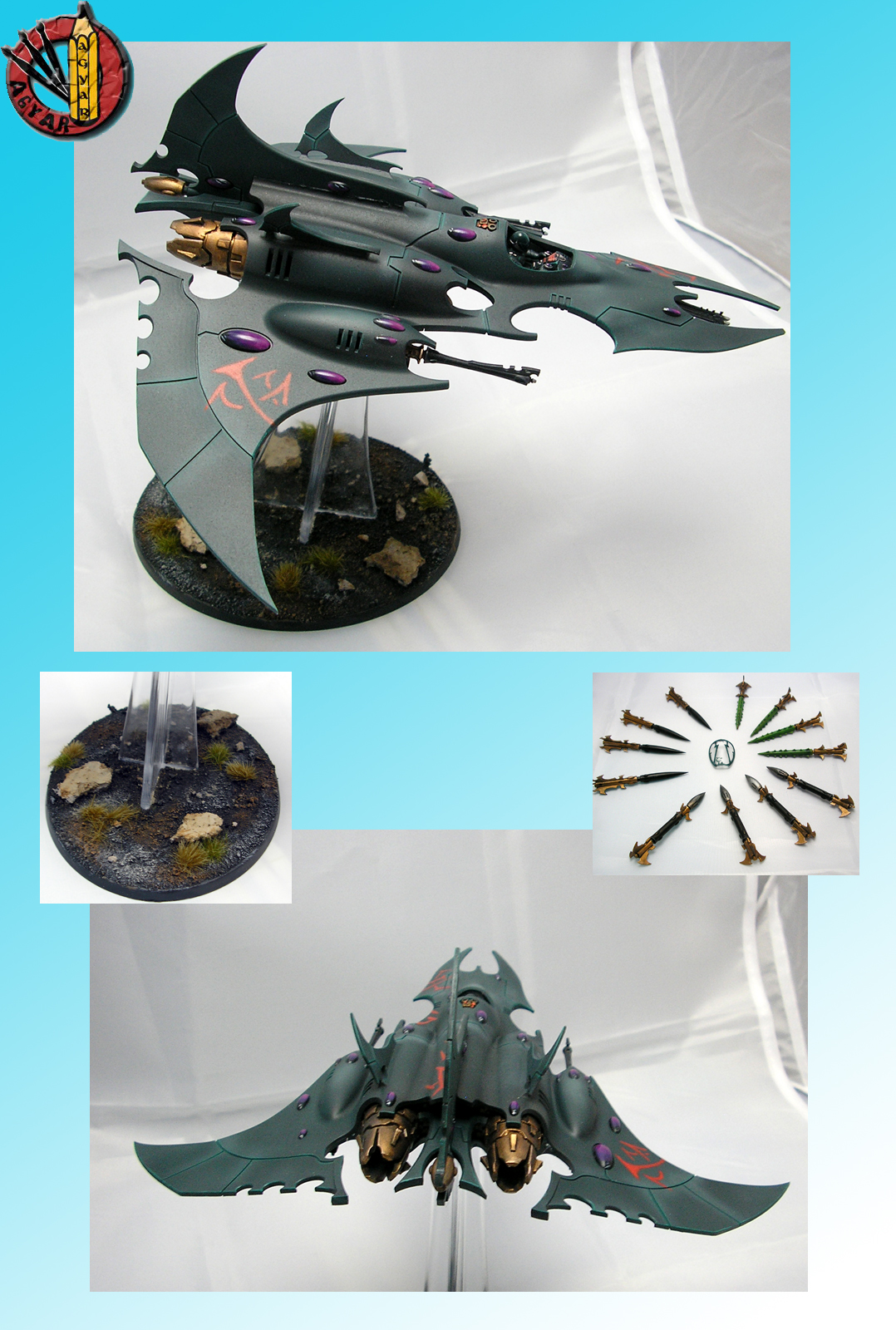 Agyar Studio: Dark Eldar Razorwing Jetfighter./ Caza estilete de los ...