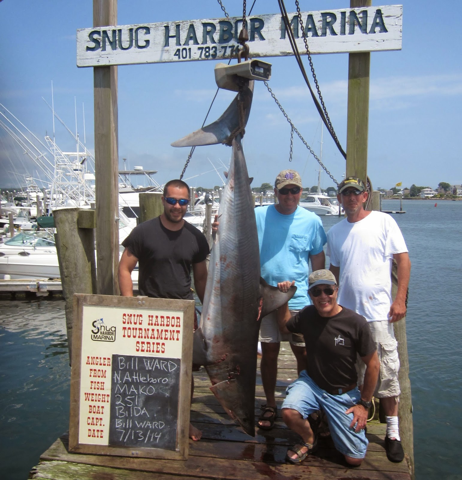 no fluke fishing: The "Striker" strikes with a 295 pound thresher