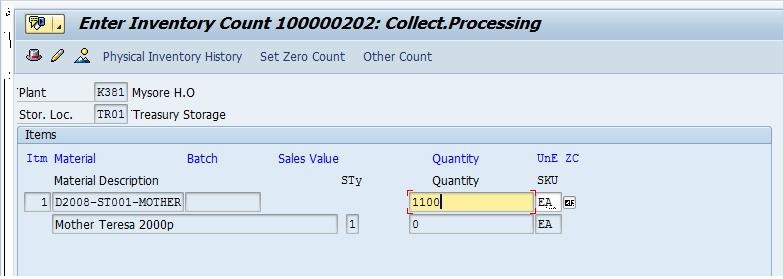 Solution for Inventory mismatch of SAP stock and physical stock
