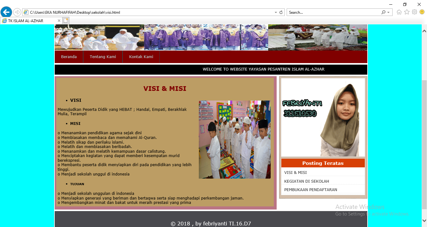 Cara Membuat Tampilan Website Full Screen Contoh Tampilan Web Sederhana ...
