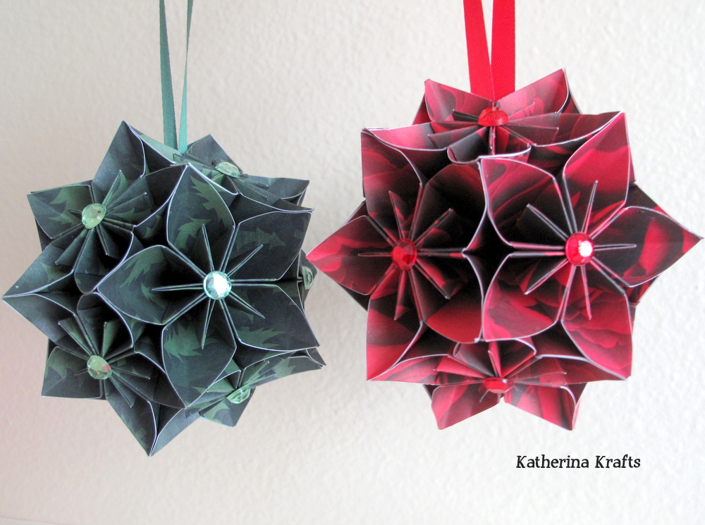 Katherina Krafts: Christmas Kusudama Ball Ornaments