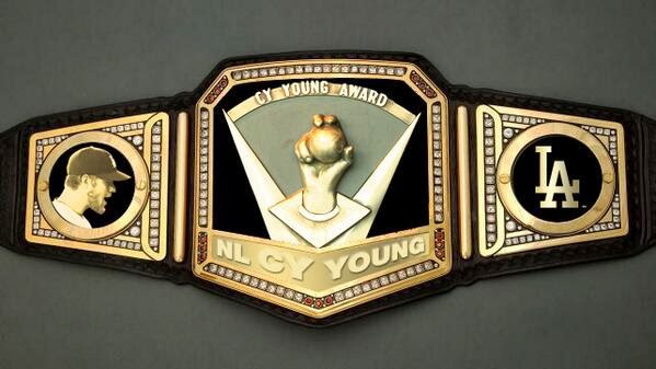 Dodgers Blue Heaven: Kershaw Gets His Cy Young WWE Belt from Vince McMahon