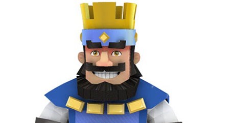 Clash Royale : The King Papercraft | Paperized Crafts