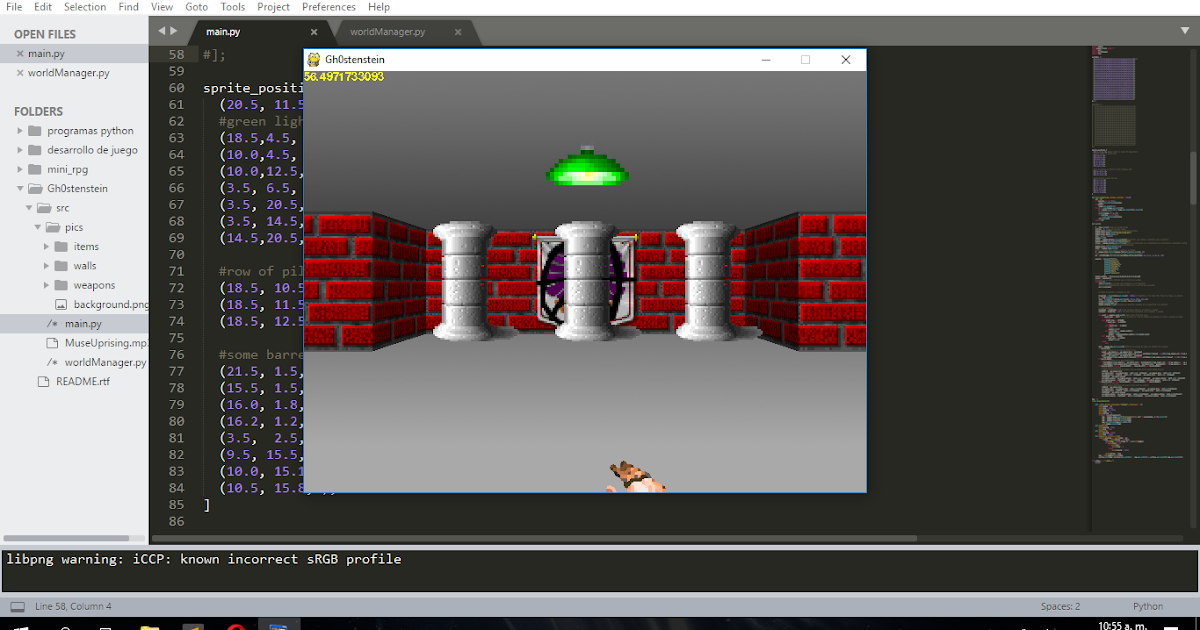 Videojuego en 3D en pygame