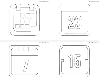 Four Coloring: Free printable Calendar coloring pages for kids