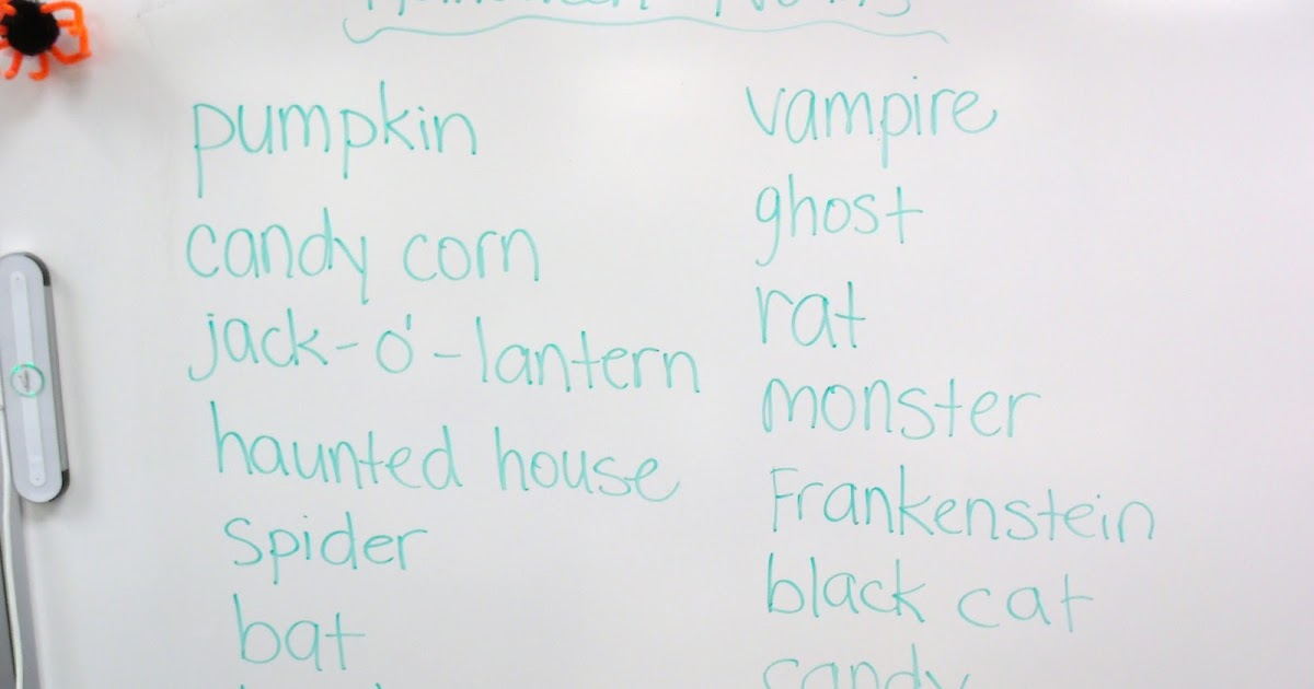 Halloween Adjectives...A Quick and Easy Idea | Primarily Speaking