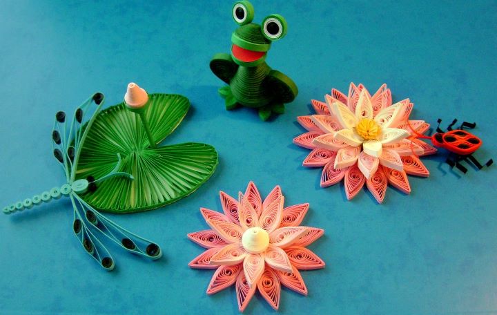 Quilling Me Softly: Quilled Frog Pond