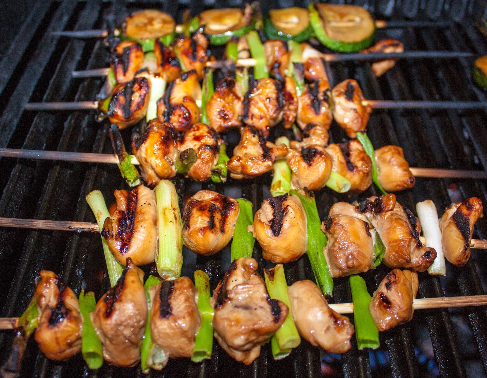 Sgt. Pepper's Kitchen: Grilled Yakitori Chicken & Zucchini Skewers