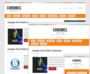 All in one site: Chronicle Blogger Template Free Download