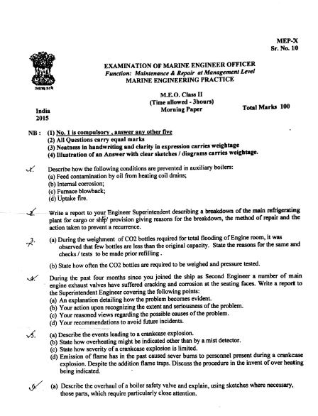 MEP 🔧- MEO Class 2 Papers